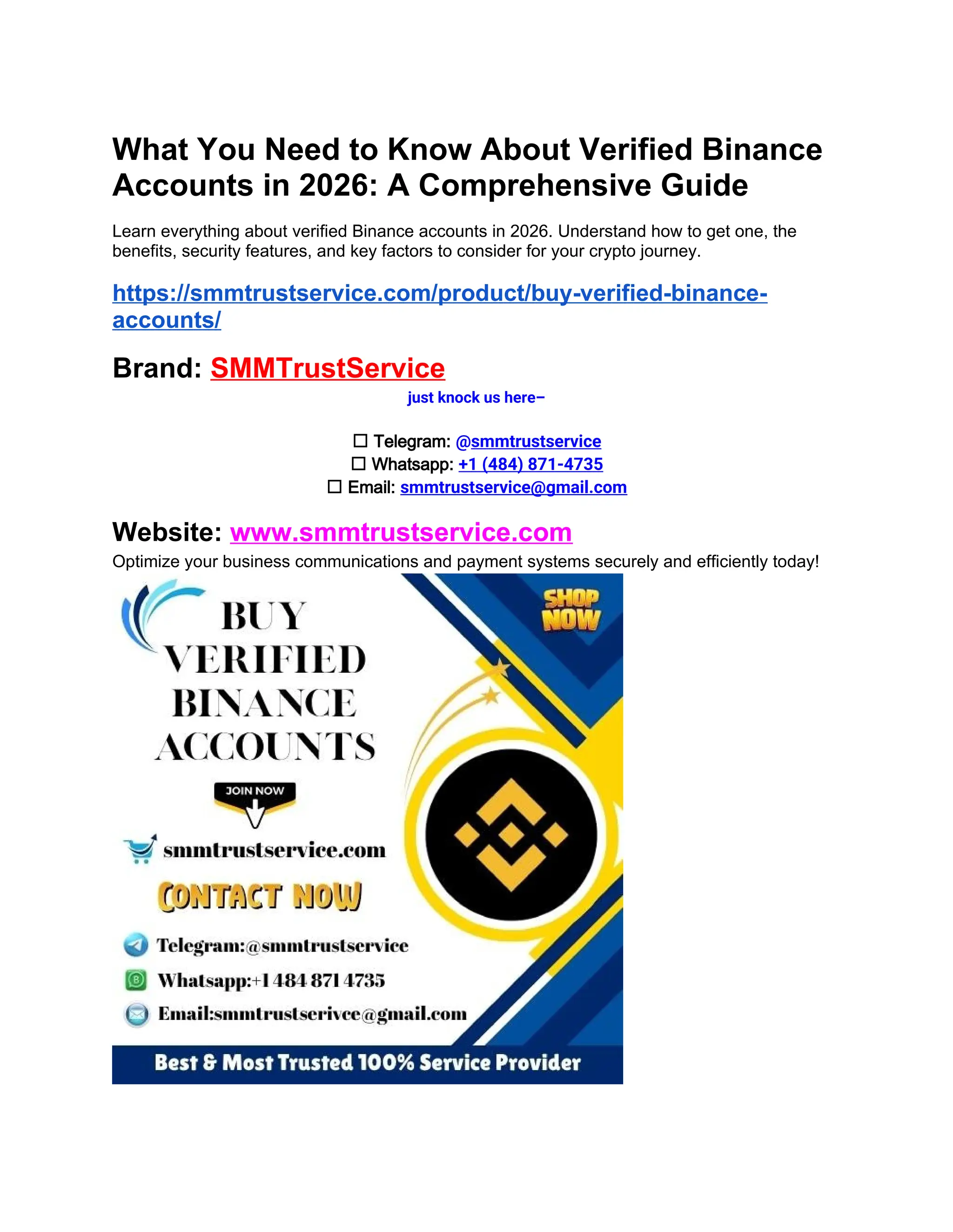 What You Need to Know About Verified Binance Accounts in 2026_ A ...