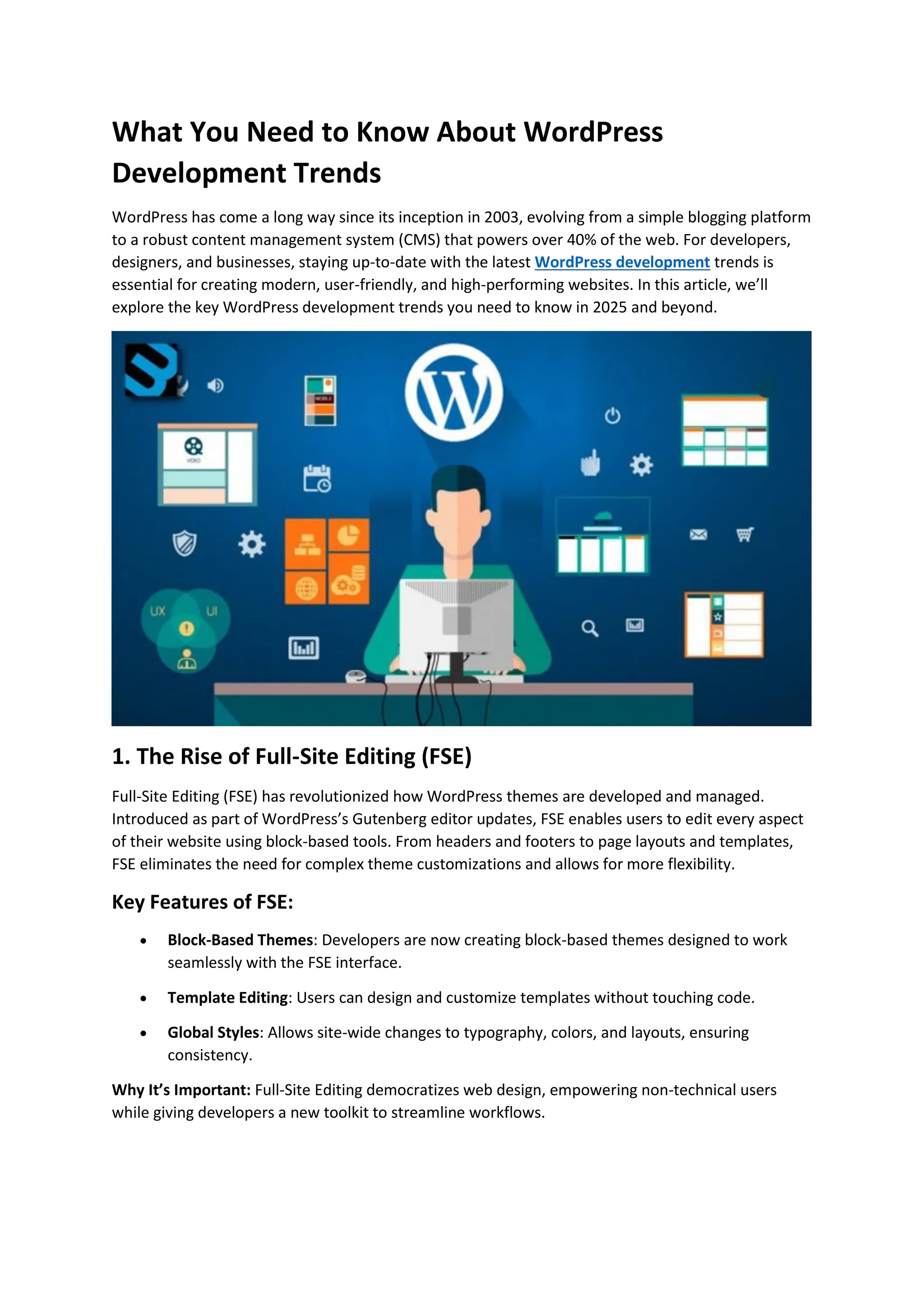 What You Need to Know About WordPress Development Trends | PDF