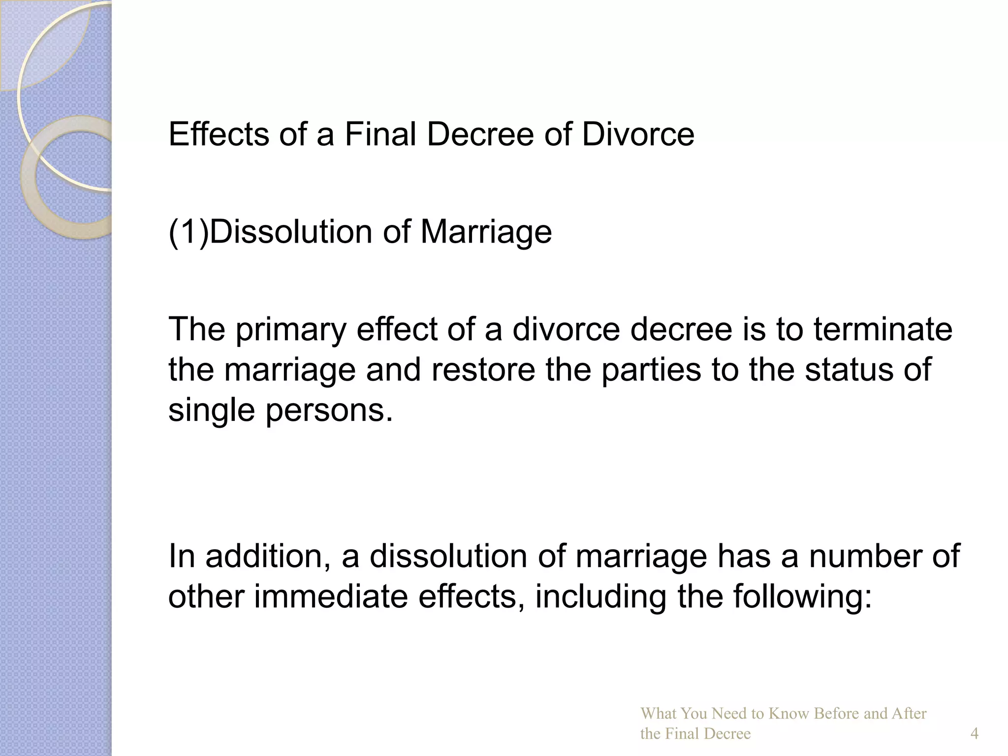 What You Need to Know Before and After the Final Decree | PPT