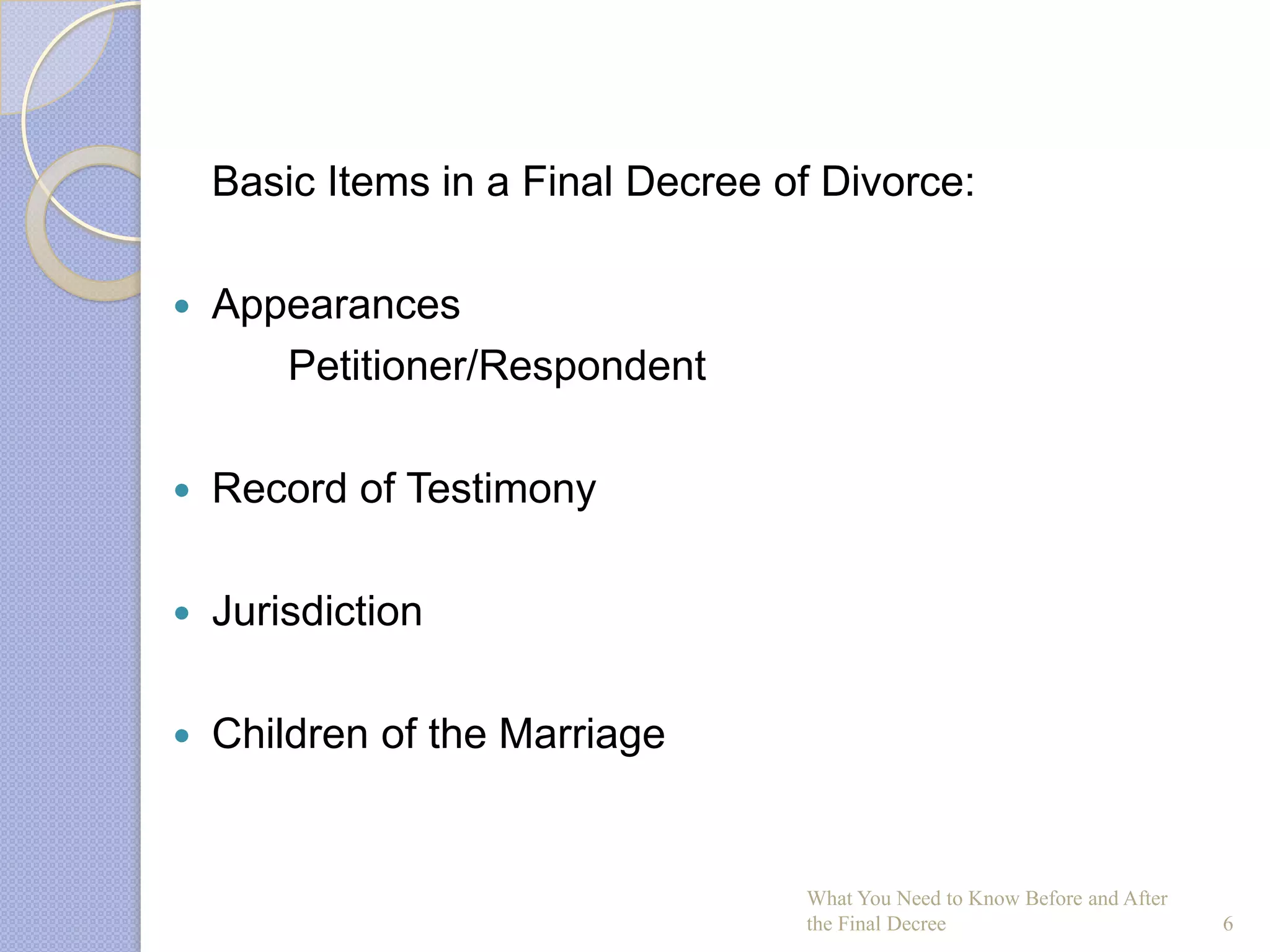 What You Need to Know Before and After the Final Decree | PPTX ...