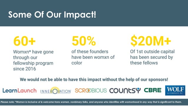 What you receive as a tcn female founder fellow 2021 | PPT