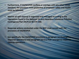 What You Should Know About HAZWOPER Standards for Oil Spills | PPTX
