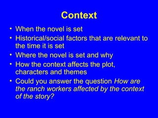 What you should know about of mice and men | PPT | Free Download