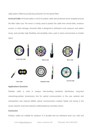 What You Should Know About Outdoor Fiber Optic Cable | PDF | Technology ...
