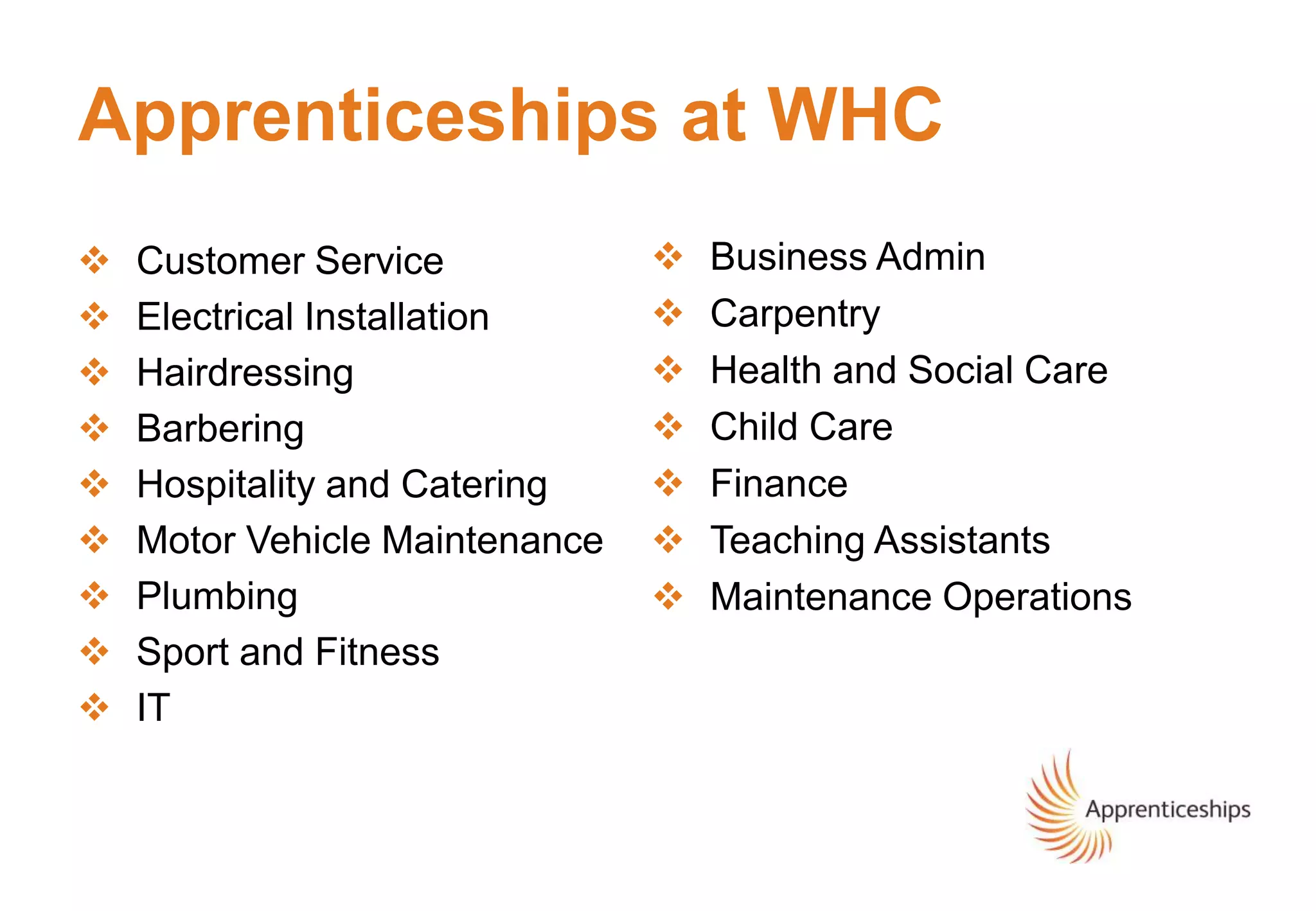 Whc apprenticeship presentation 2017 (002).pptx health care | PPTX