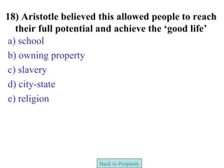 Ch1 s1 Greek Jeopardy | PPT