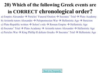 Ch1 s1 Greek Jeopardy | PPT