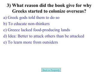 Ch1 s1 Greek Jeopardy | PPT