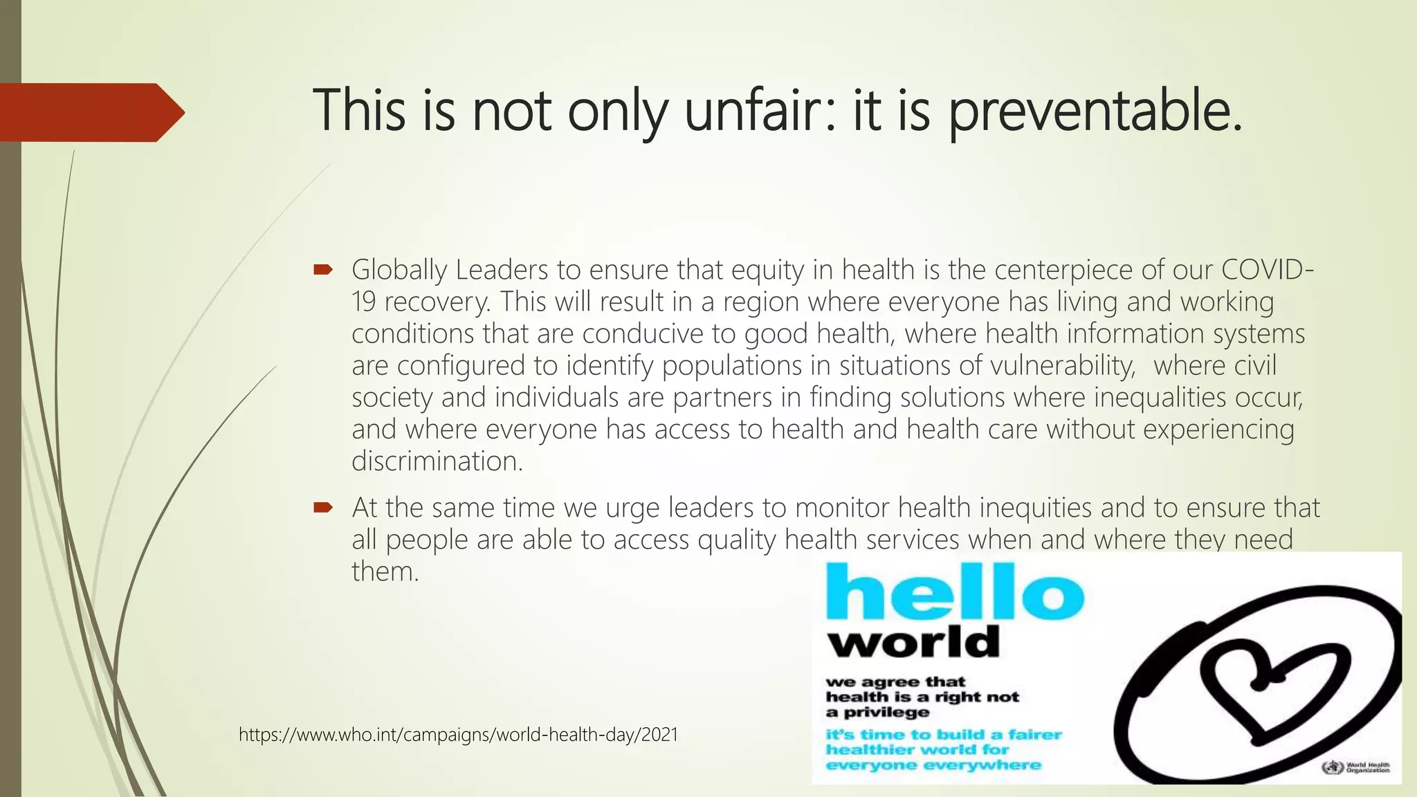 World Health Organization Day 2021 | PPT