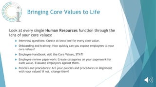 Defining Core Values for Success | PPTX