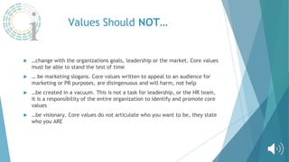 Defining Core Values for Success | PPTX