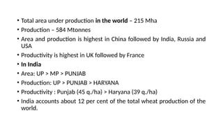 Wheat.pptx Crop production technology of wheat | PPTX