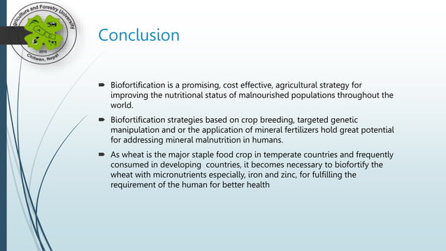 Wheat_Biofortification_Credit_Seminar_PK.pptx | Agriculture | Industries