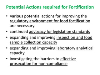 WHEAT FLOUR FORTIFICATION STATUS IN PAKISTAN AND ENTREPRENEURIAL ...