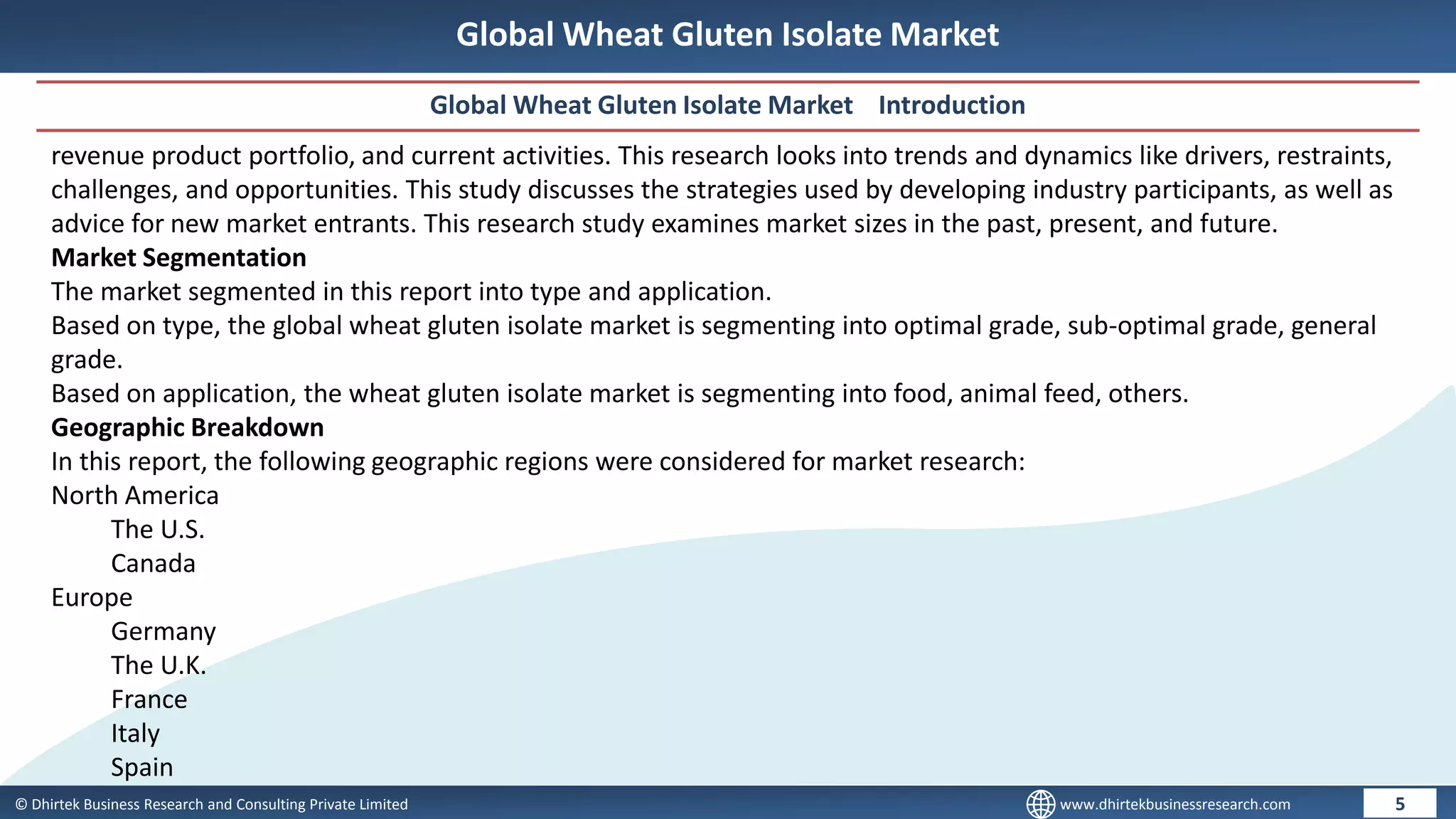 Wheat gluten isolate market | PPT