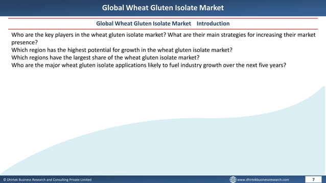 Wheat gluten isolate market | PPT