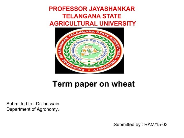 Wheat package of practices in general | PPT | Agriculture | Industries