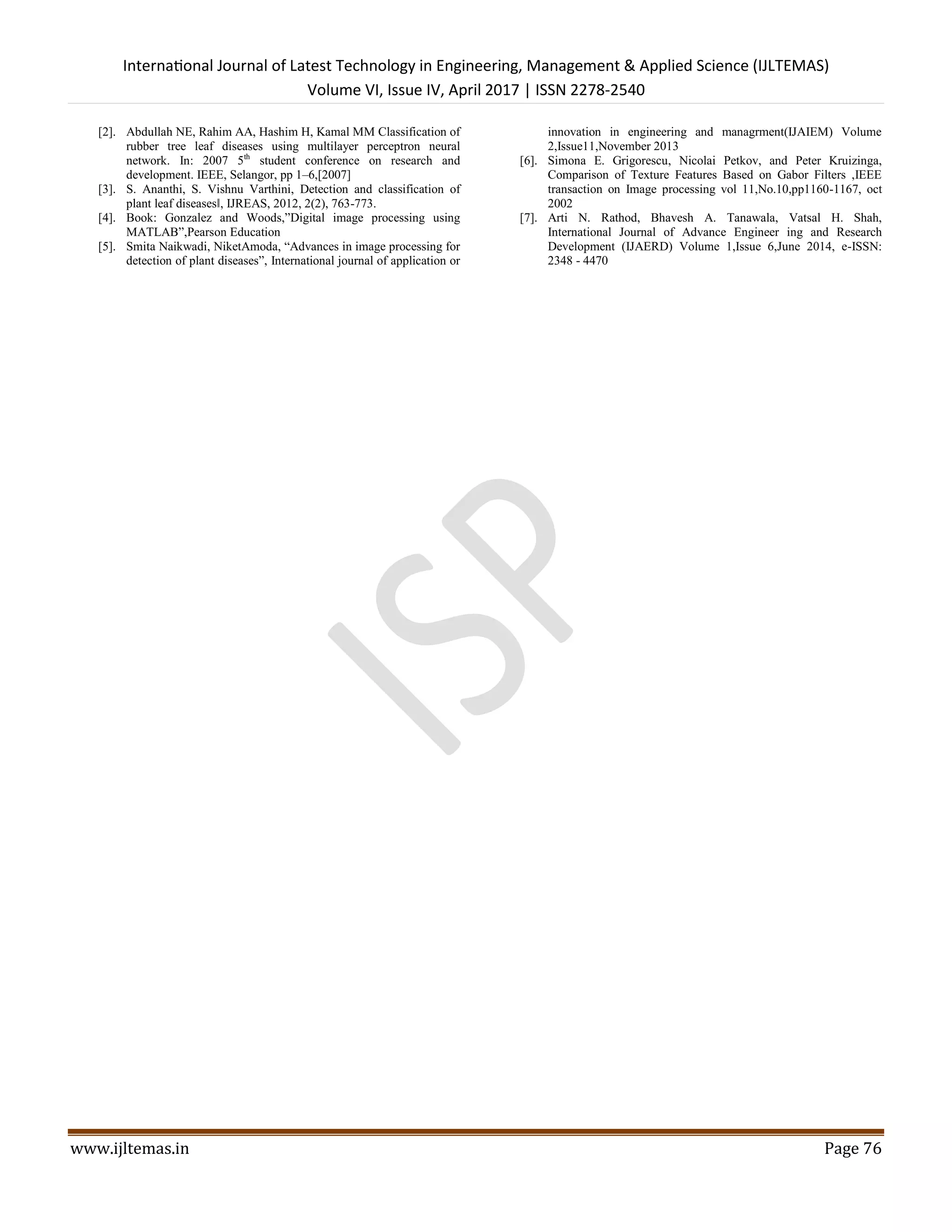 Wheat leaf disease detection using image processing | PDF