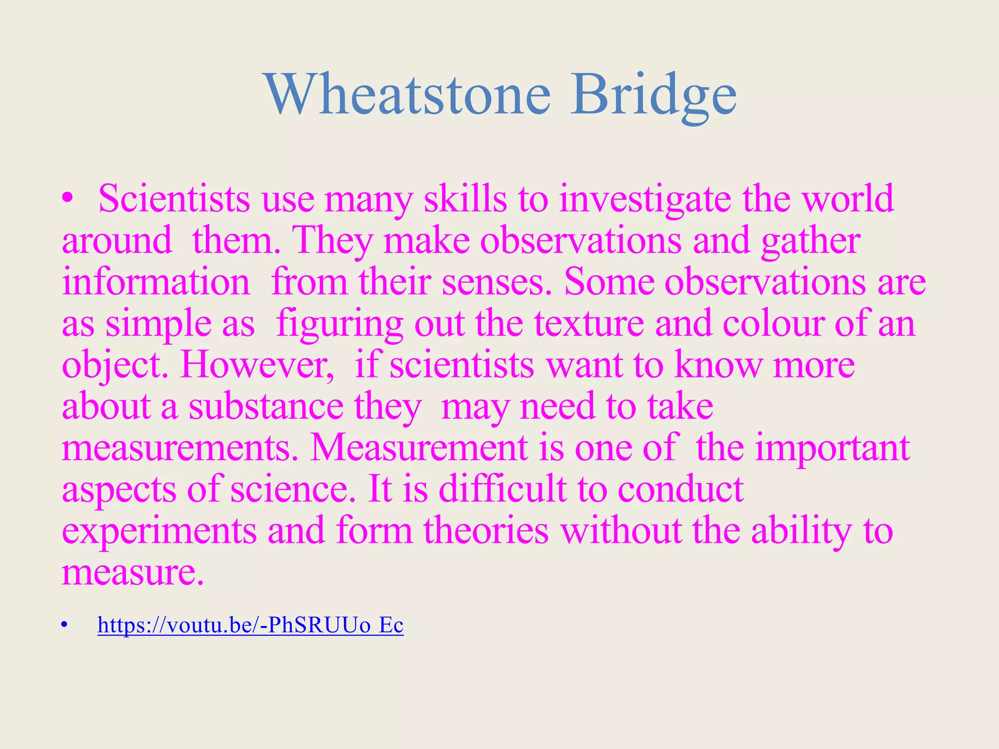 Wheatstone bride | PPTX