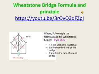 Wheatstone bride | PPTX