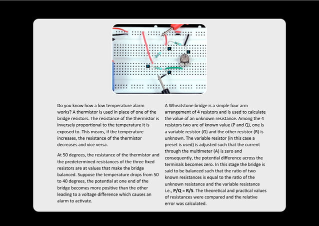 Physics Investigatory Project on Wheatstone Bridge. | PDF