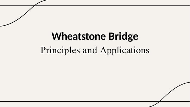 Wheatstone Bridge CLASS 12 Physics PPT | PPTX