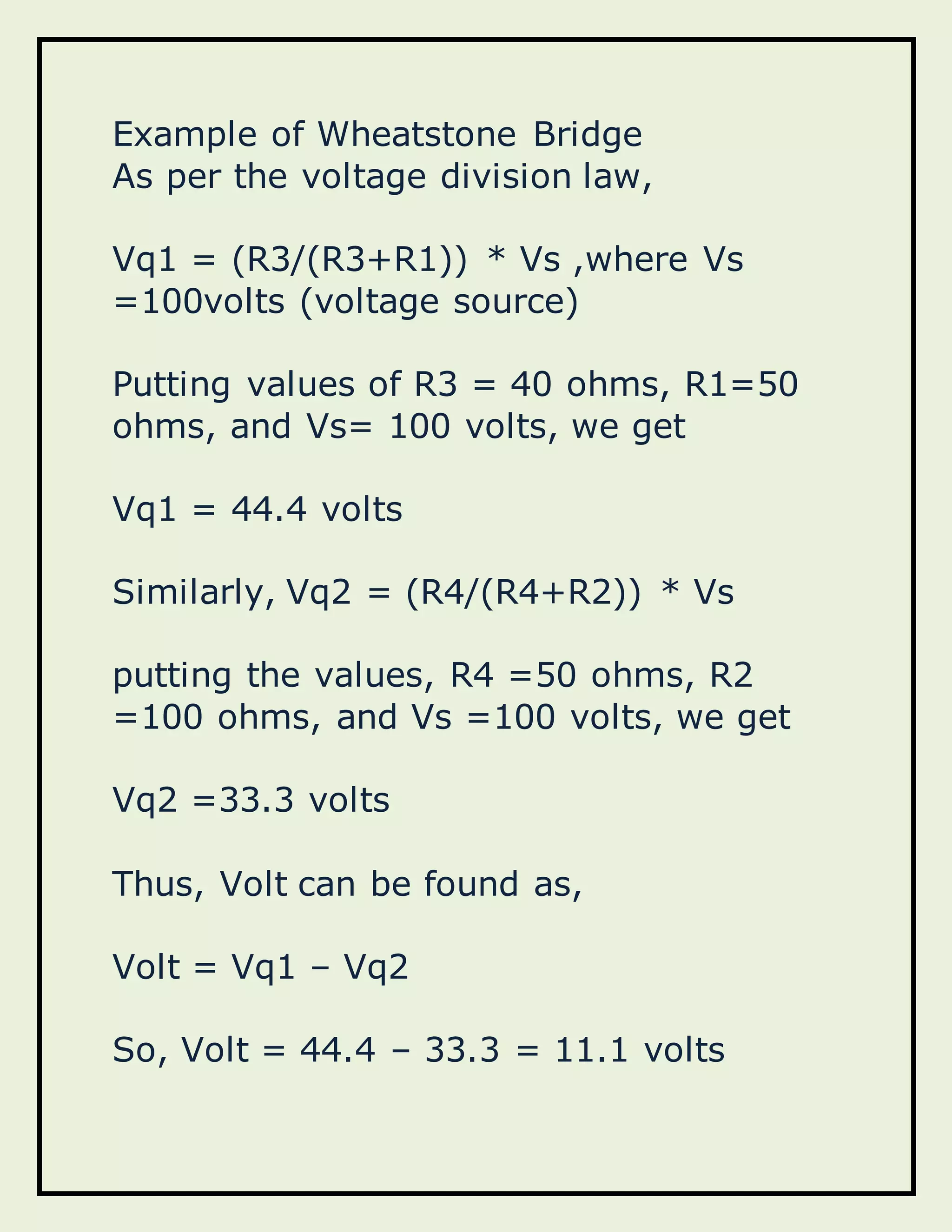 Wheatstone Bridge | DOCX
