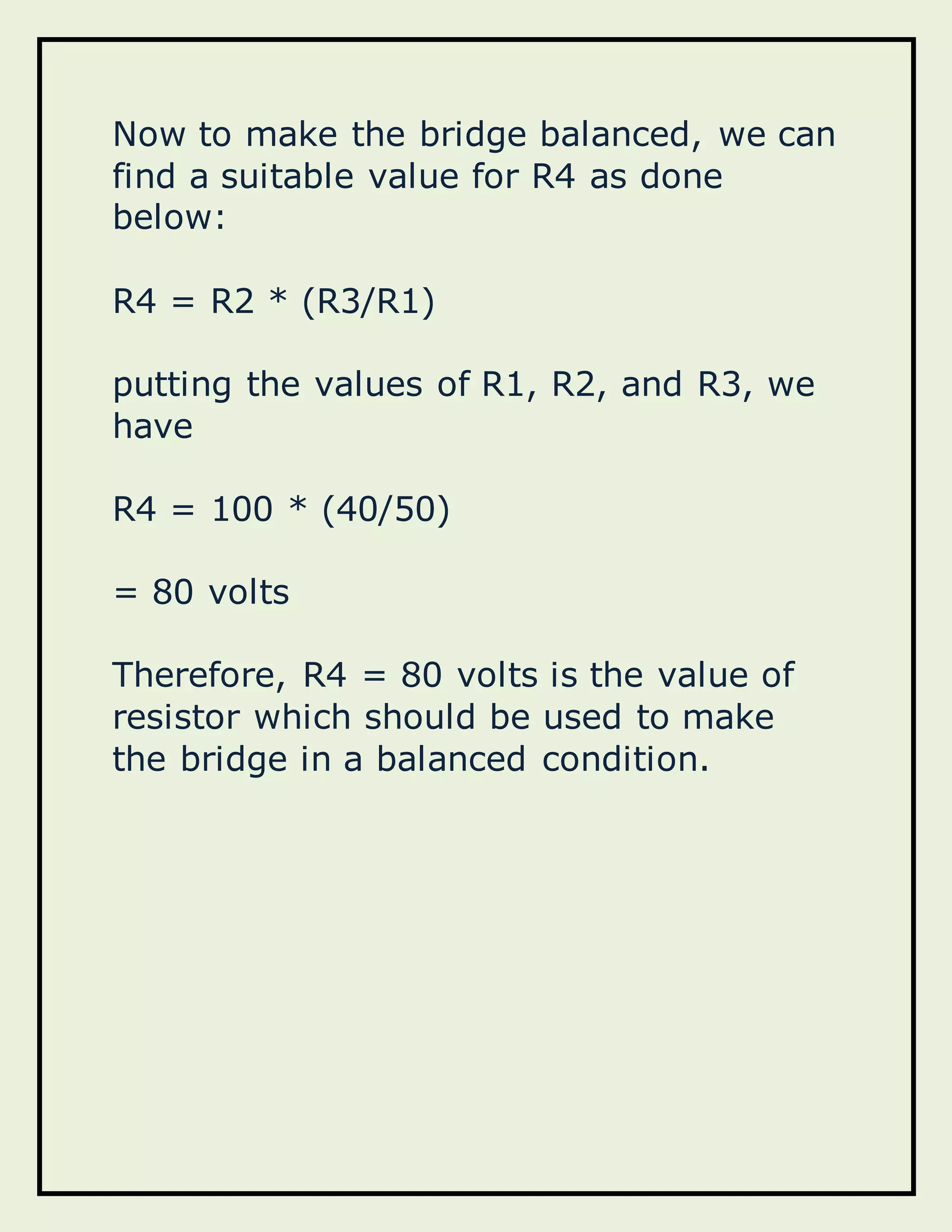 Wheatstone Bridge | DOCX