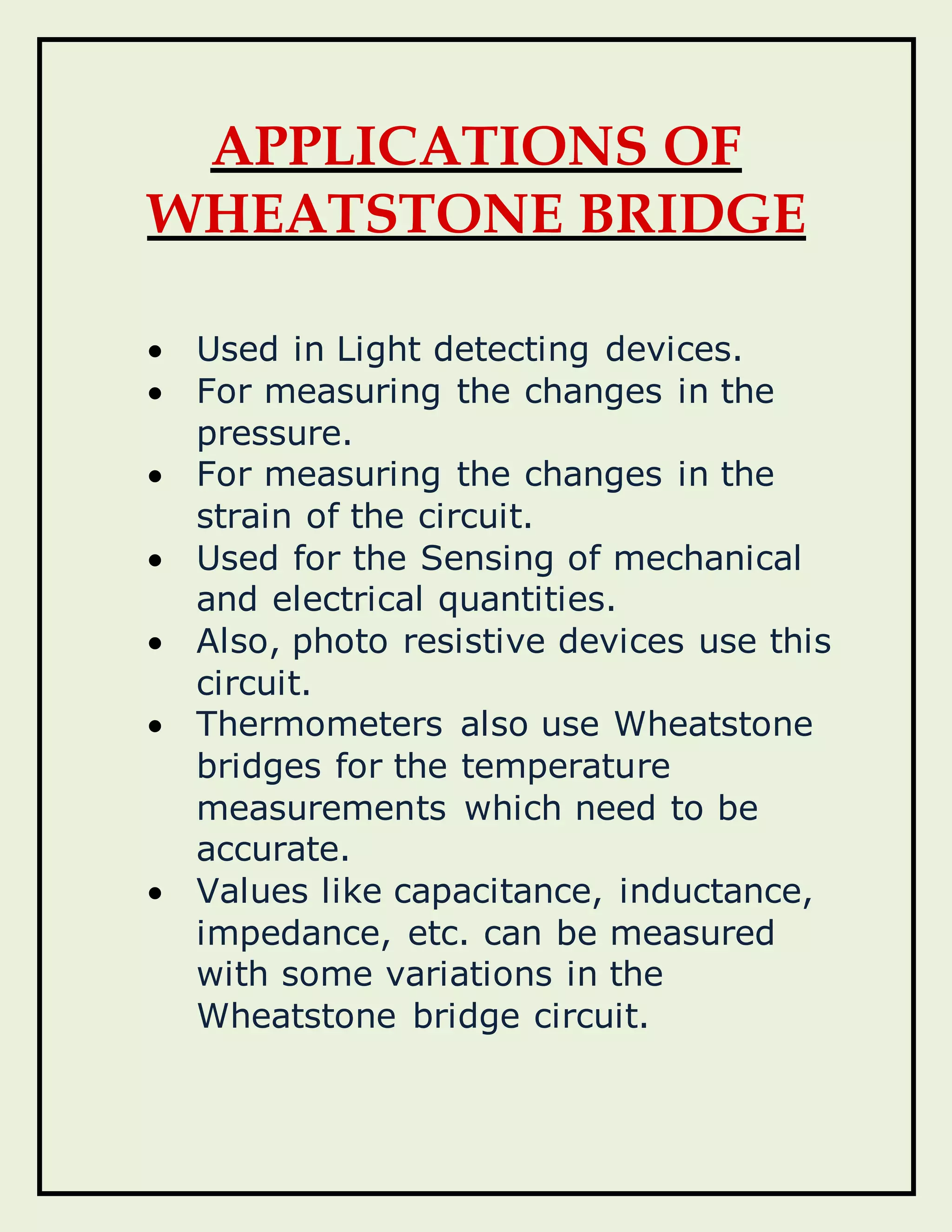 Wheatstone Bridge | DOCX