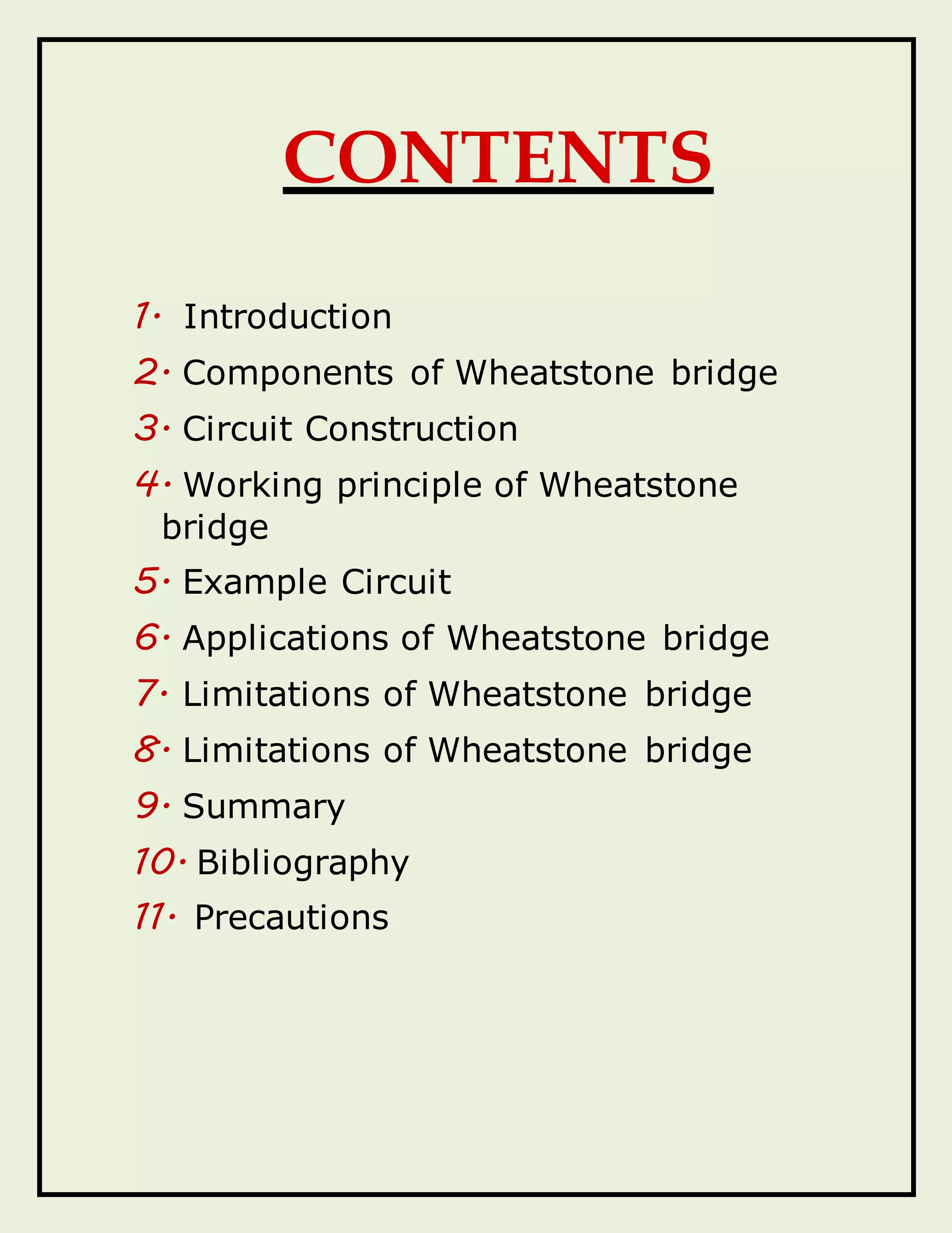 Wheatstone Bridge | DOCX