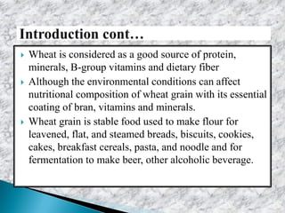 Wheat Processing and Product Development: A training | PDF