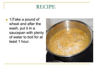 Wheat as an nutritional ingredient. | PPT