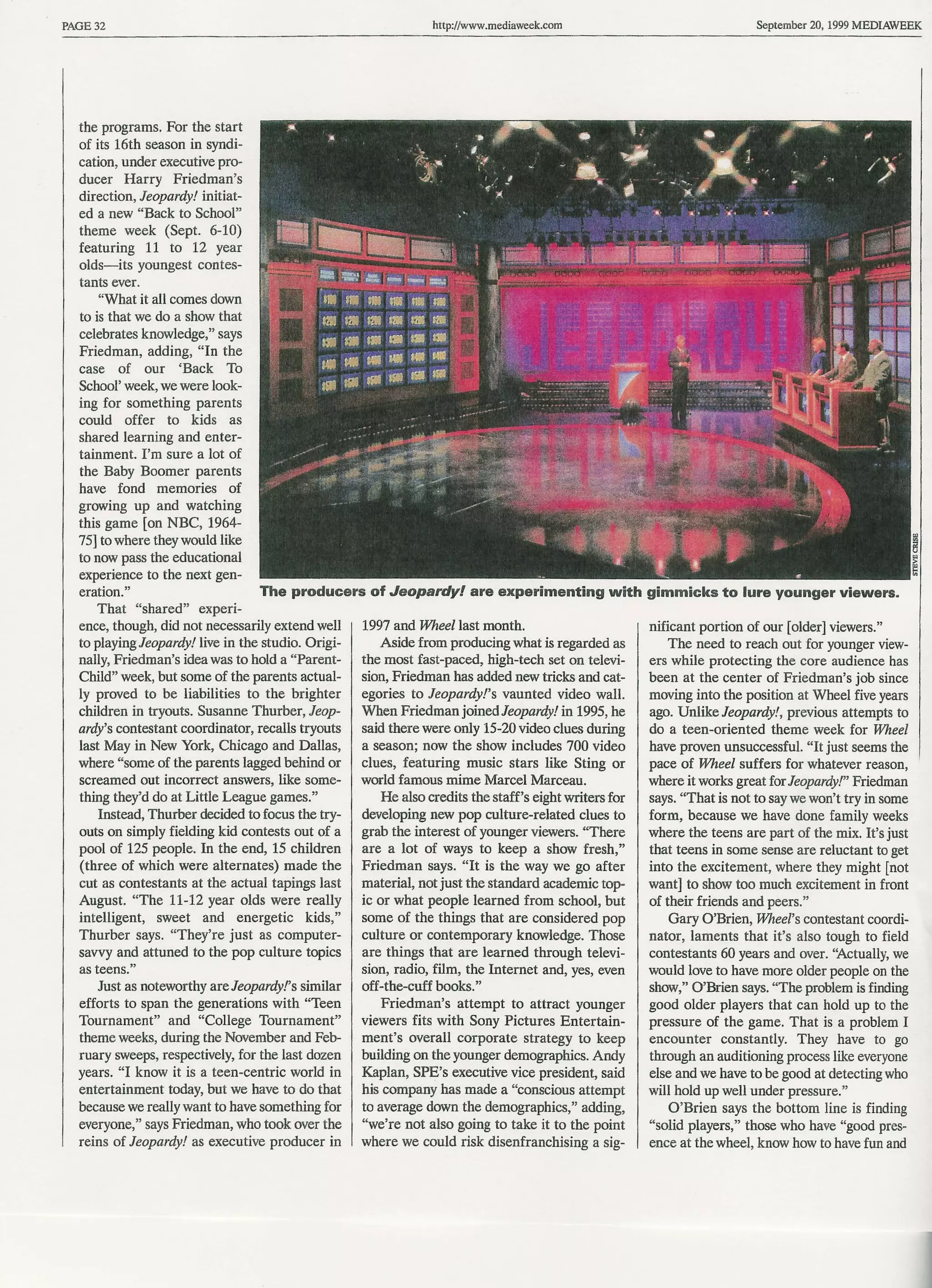 Behind-the-Scenes of "Jeopardy!" & "Wheel of Fortune" feature piece ...