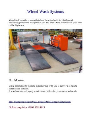 Wheel Wash Systems