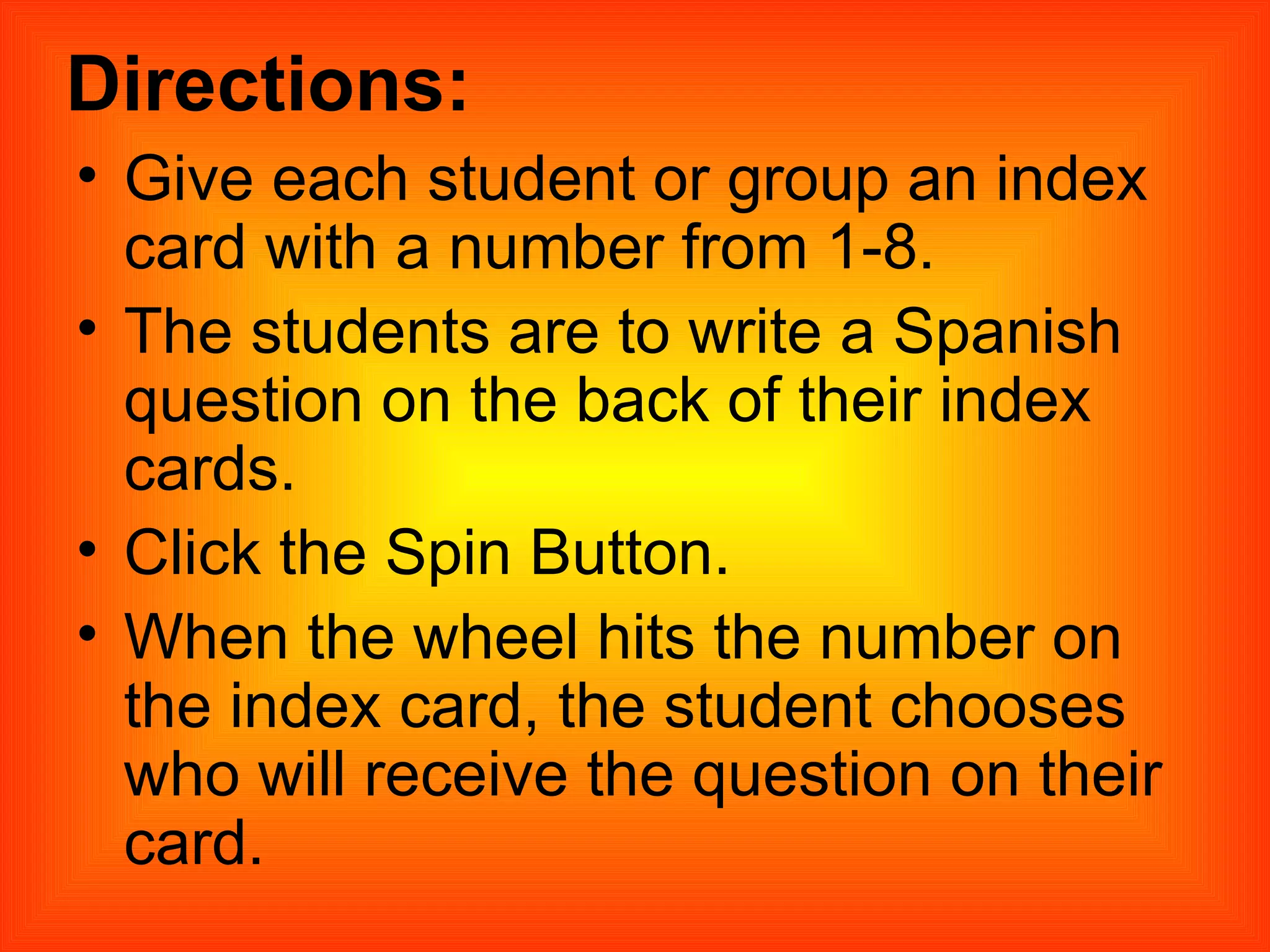 Spanish Wheel of Fortune | PPT