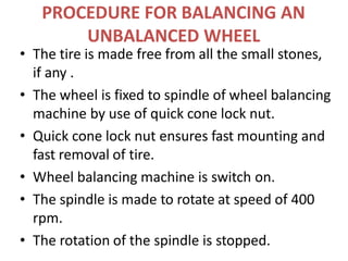 Computerized wheel alignment and balancing PPT.pptx