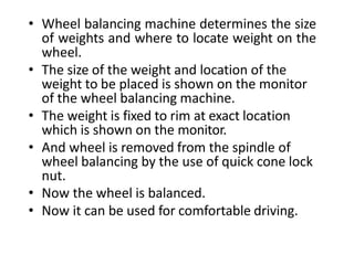 Computerized wheel alignment and balancing PPT.pptx