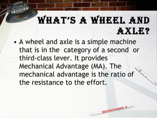 Wheel and axle | PPT