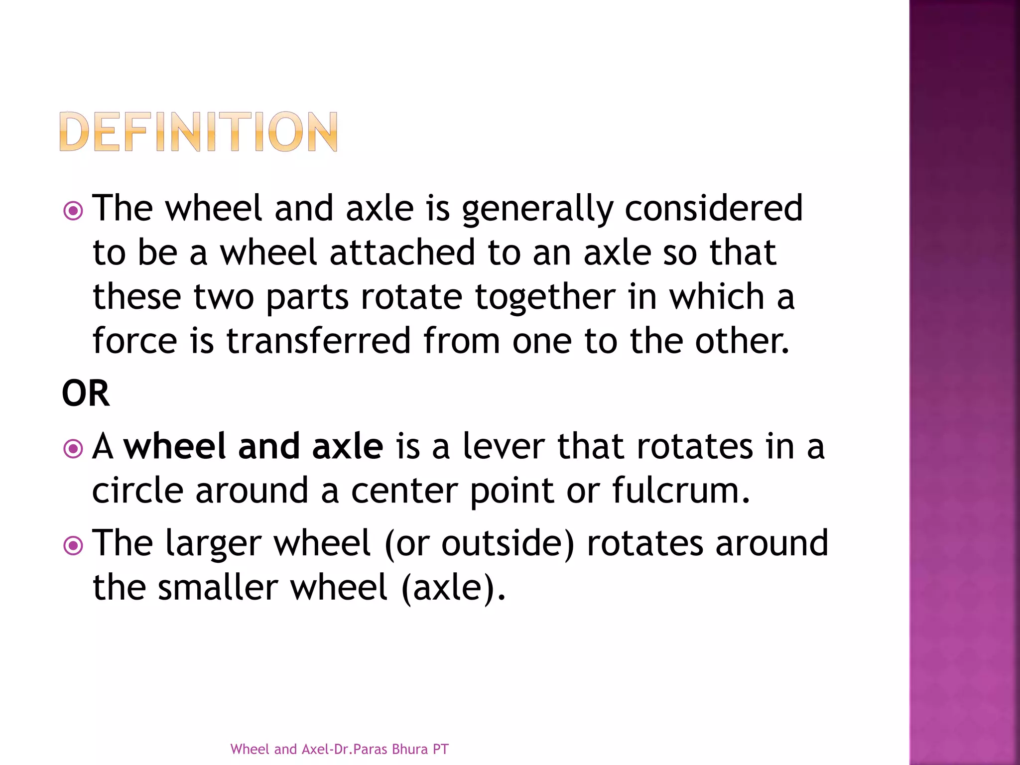 Wheel and axle | PPTX