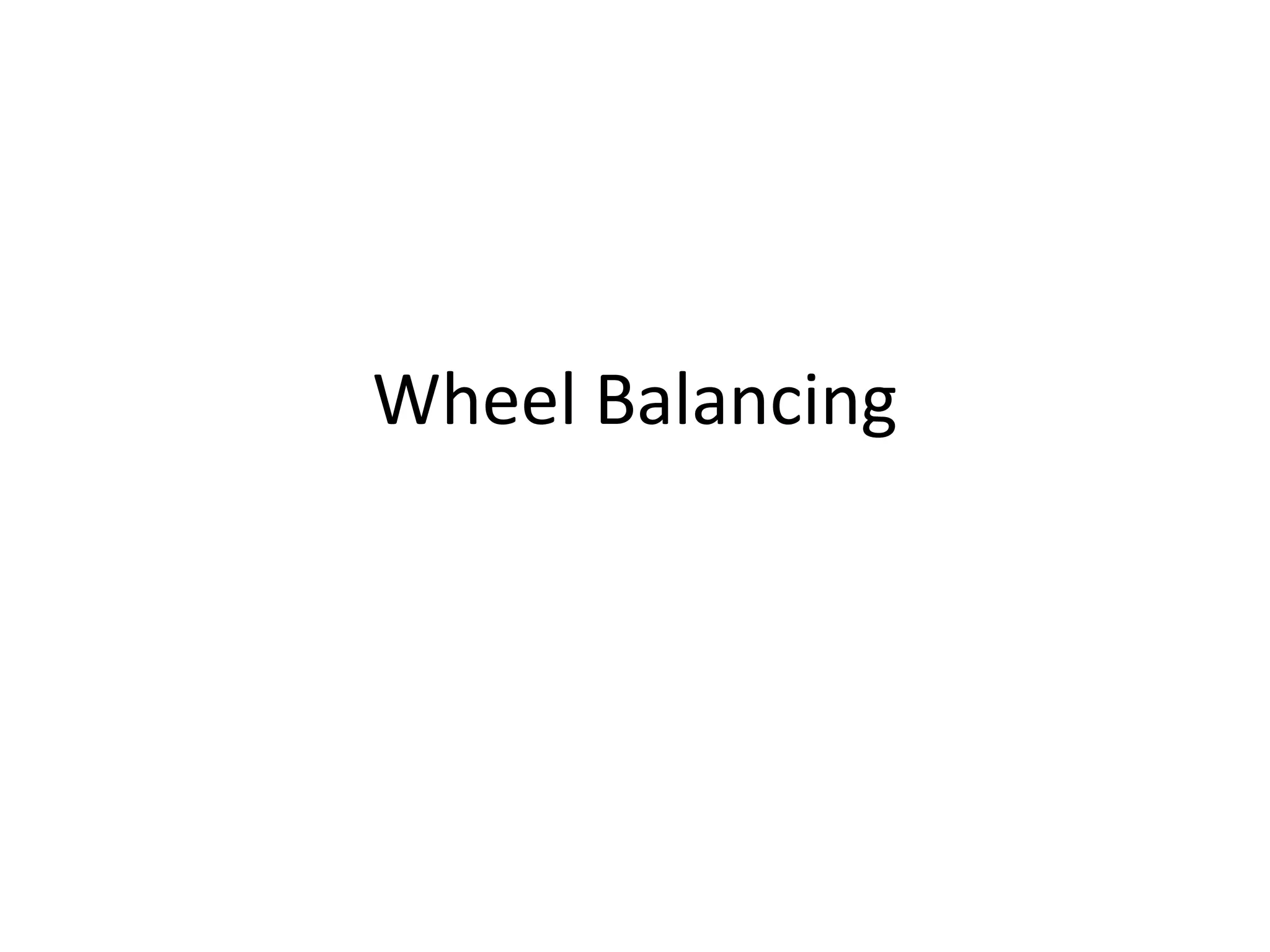 Wheel balancing for cars | PDF