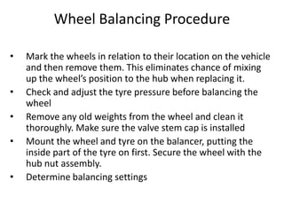 Wheel balancing for cars | PDF