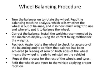 Wheel balancing for cars | PDF