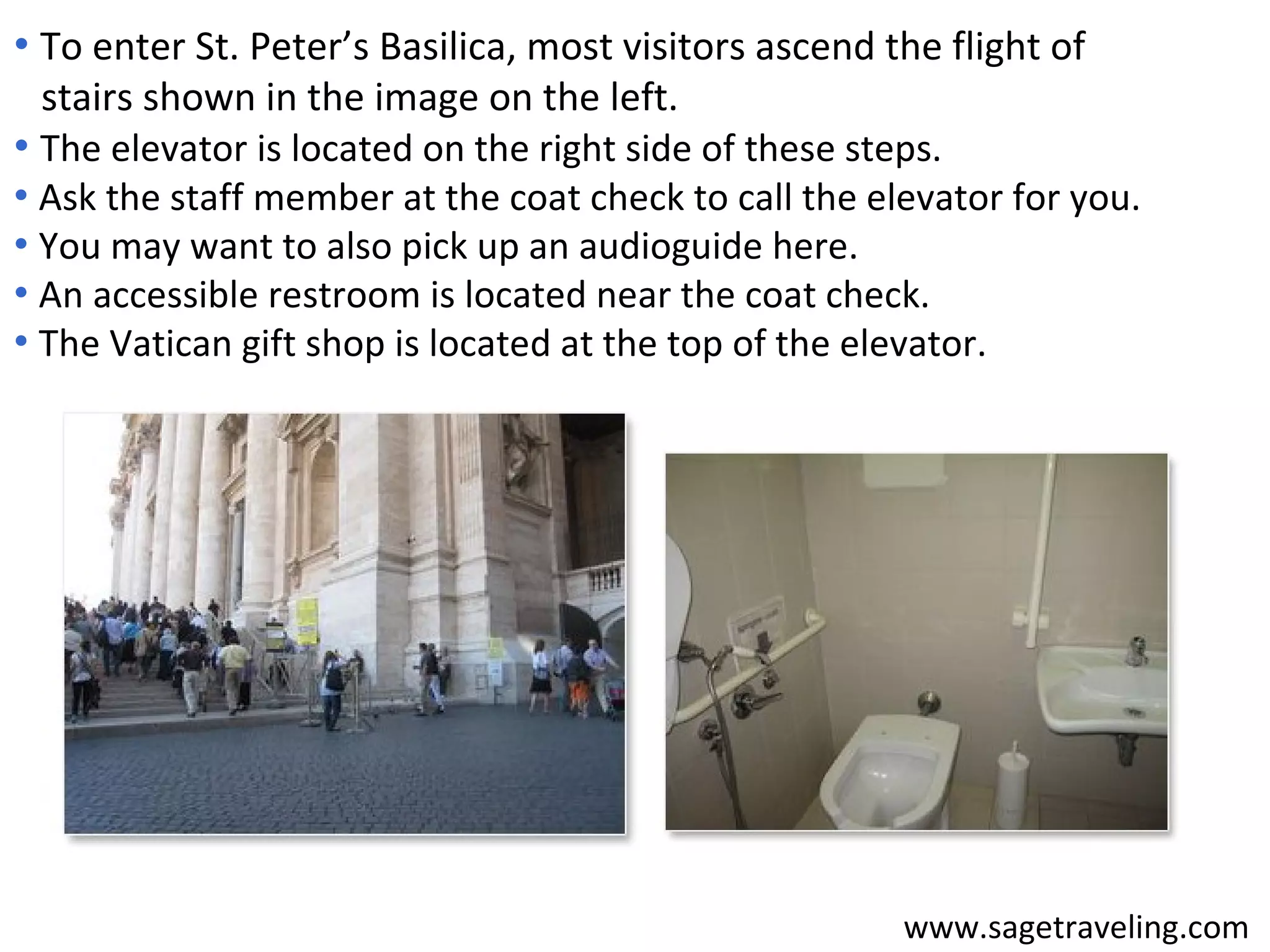 Wheelchair Access At St. Peter's Basilica In The Vatican | PPT