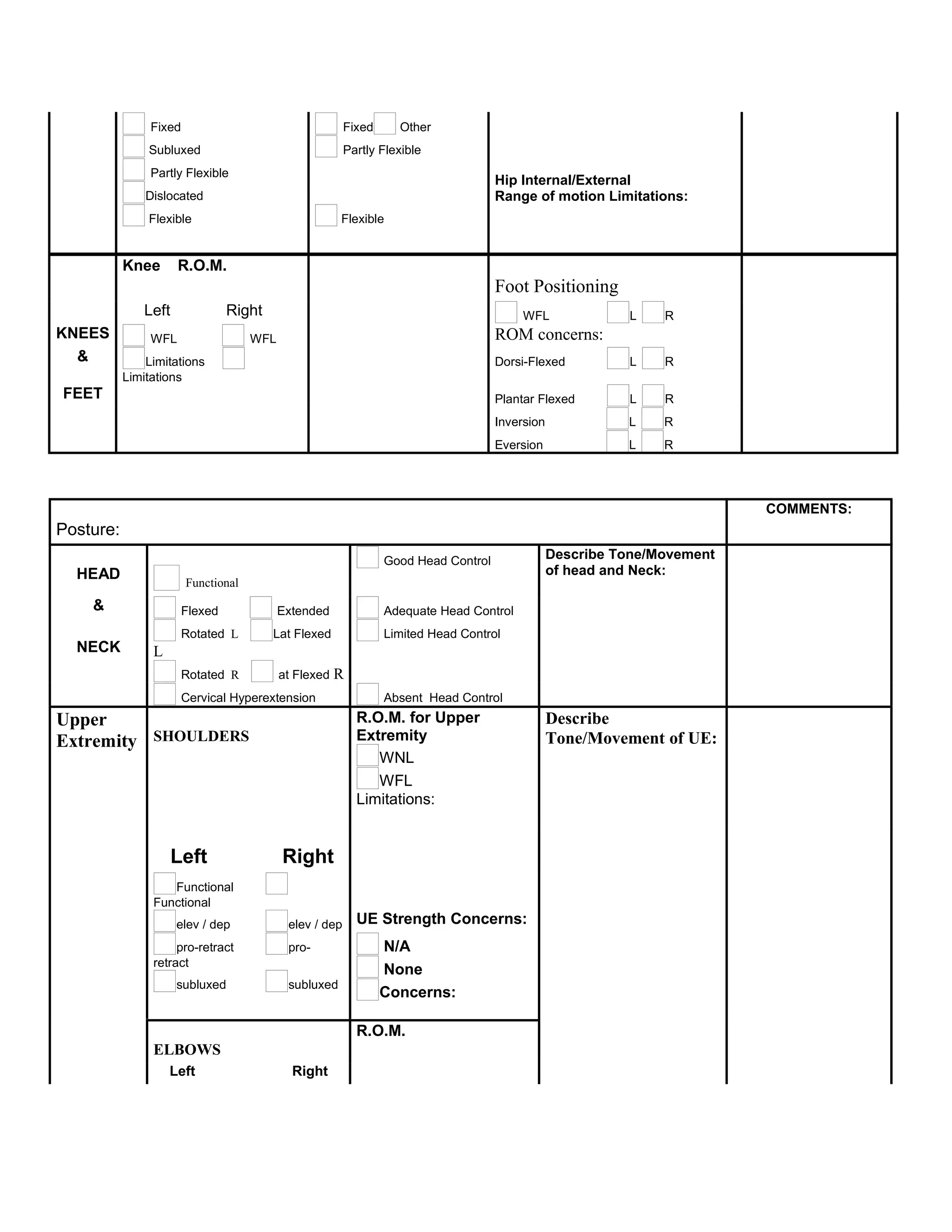 Wheel chair assessment Form | DOC