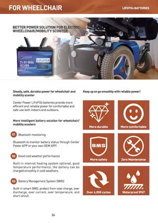 Wheelchair LiFePO4 Battery catalog issued by Doris | PDF