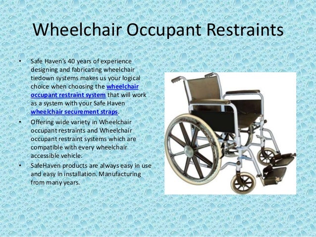 Wheelchairoccupant Restraints