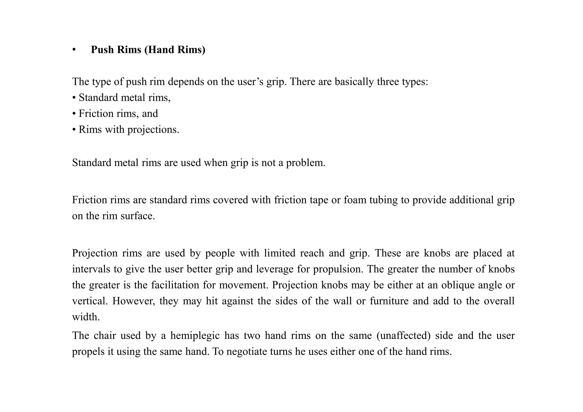 Wheelchairs - Types and Parts | PDF