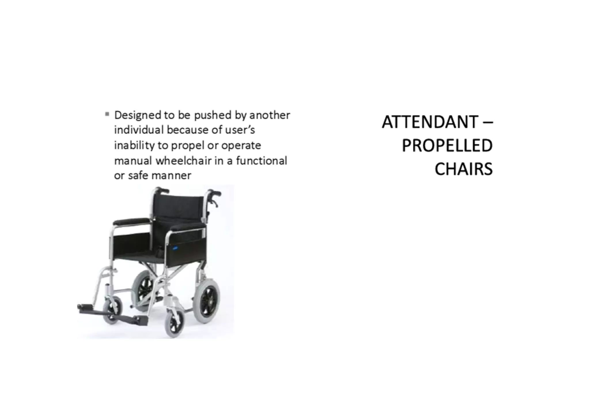 Wheelchairs - Types and Parts | PDF