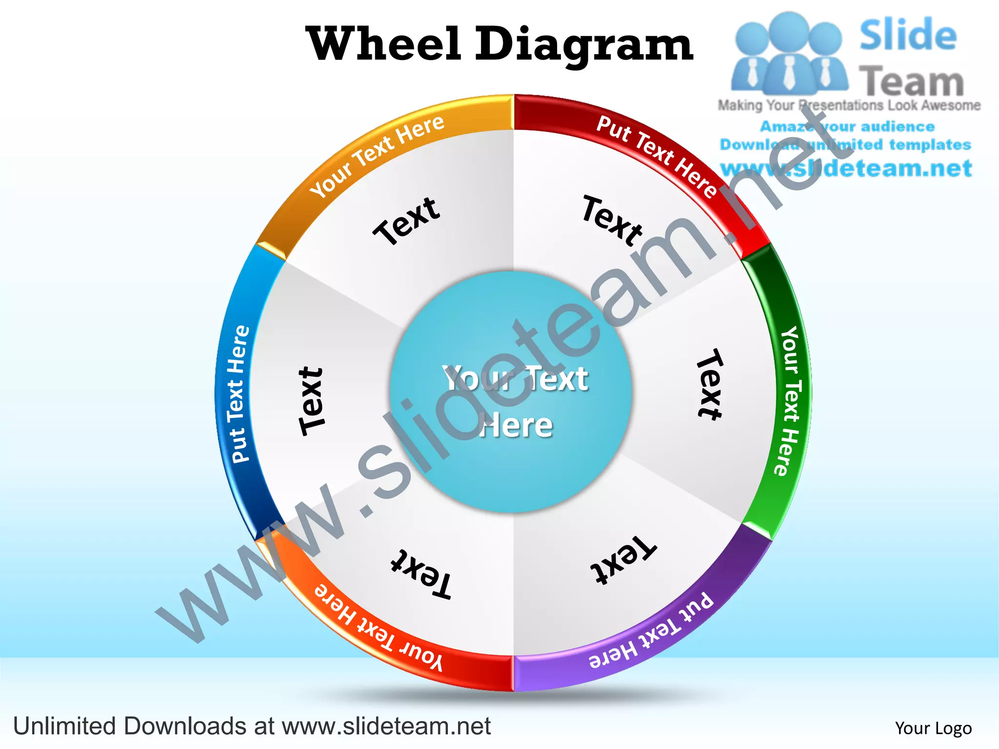 Wheel diagram ppt slides presentation diagrams templates | PDF