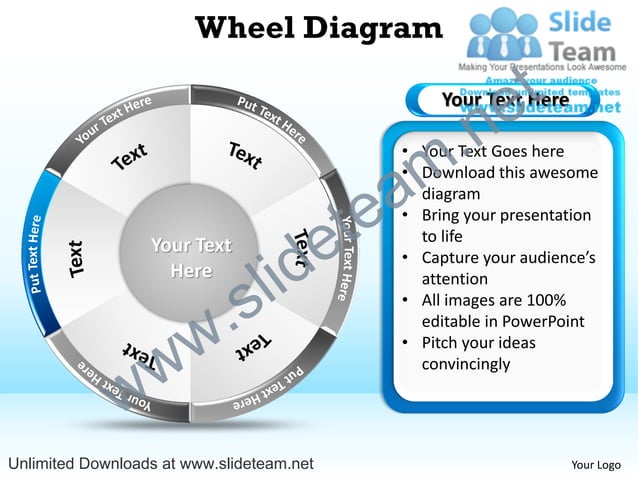 Wheel diagram ppt slides presentation diagrams templates | PDF